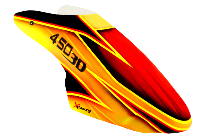 Airbrush Fiberglass Lava River Canopy - BLADE 450X/3D